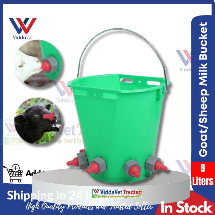 Viddavet 8 Liter Goat milk bucket 8L Sheep milk feeding bucket 5 ...