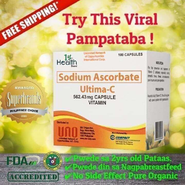 Ultima-C Sodium Ascorbate Vitamin C 562.43mg Capsule Alkalined Vitamin ...