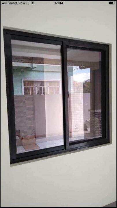 H-115cm x 78cm-W Aluminum Sliding Window Reflective Glass with Screen ...