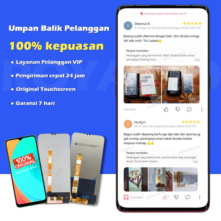 [100% Diuji] LCD Samsung GALAXY M20 M205 Fullset Touchscreen HD Touch ...