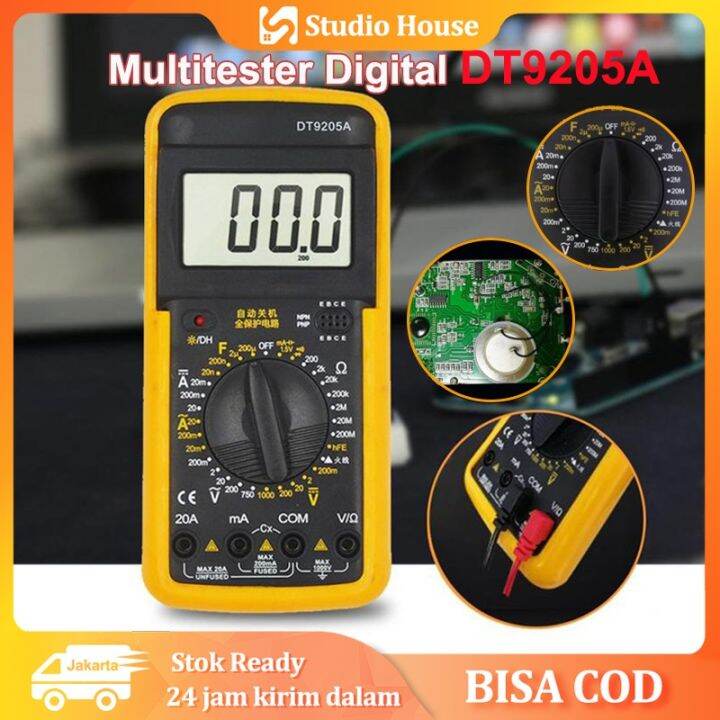 Avometer Digital Multimeter Multitester Digital Besar Awet DT9205A DT ...