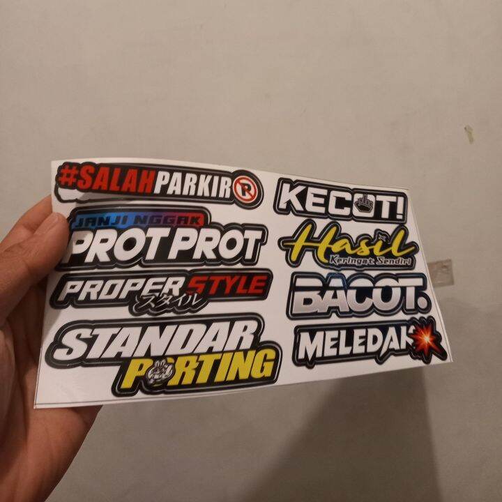 Stiker Tangki Stiker Racing Kata Kata Stiker sepeda Motor | Lazada ...