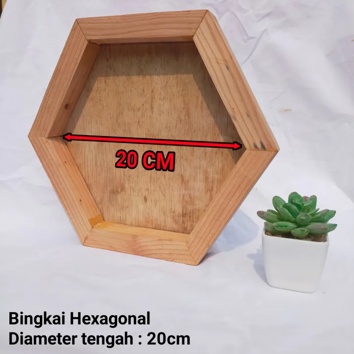 bingkai 3d hexagonal / bingkai kayu / bingkai foto | Lazada Indonesia