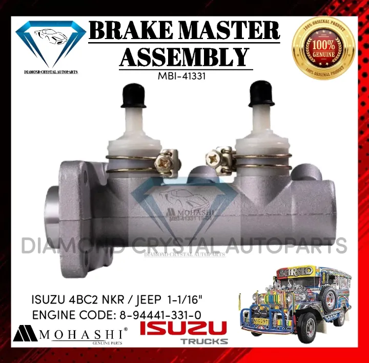 BRAKE MASTER ASSEMBLY ISUZU 4BC2 NKR / JEEP 1-1/16" ENGINE CODE: 8 ...