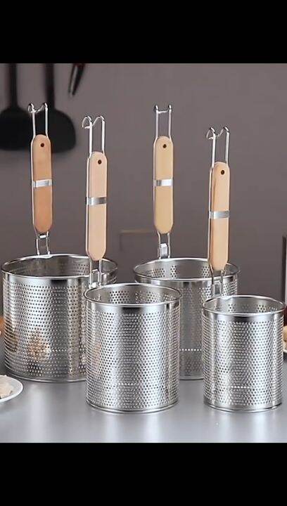 Stainless Steel Noodle Strainer / Mesh Noodle Drainer / Blanching ...