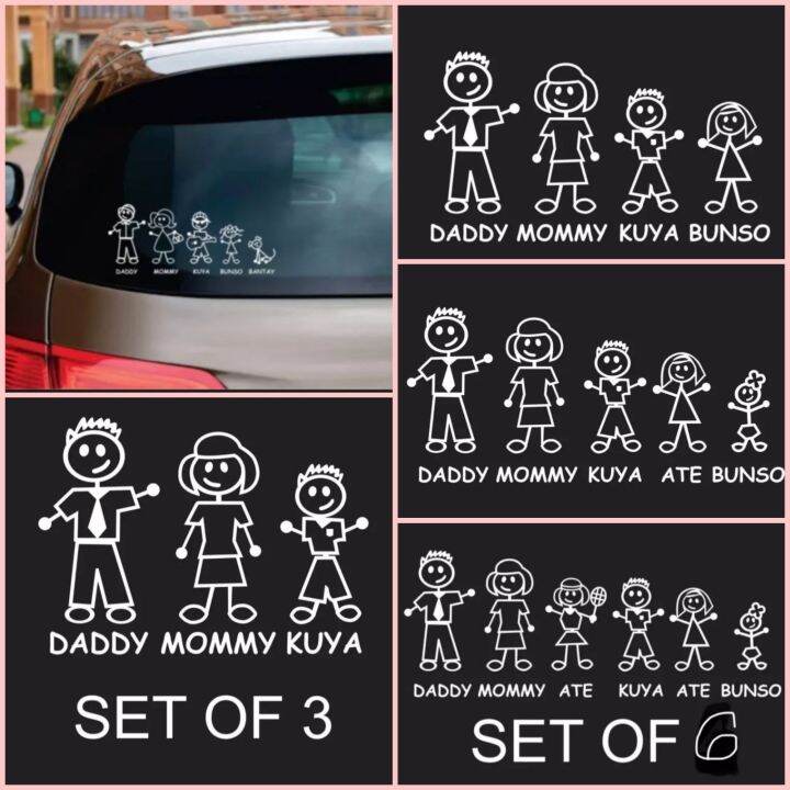 Family Car Stickers Cut Out / Personalized | Lazada PH
