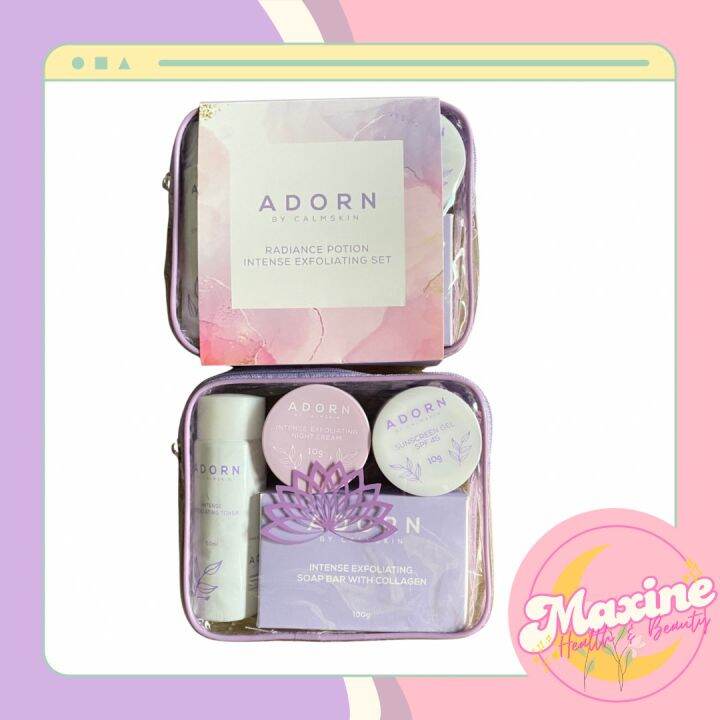 ADORN BY CALMSKIN Radiance Potion Intense Exfoliating Set | Lazada PH