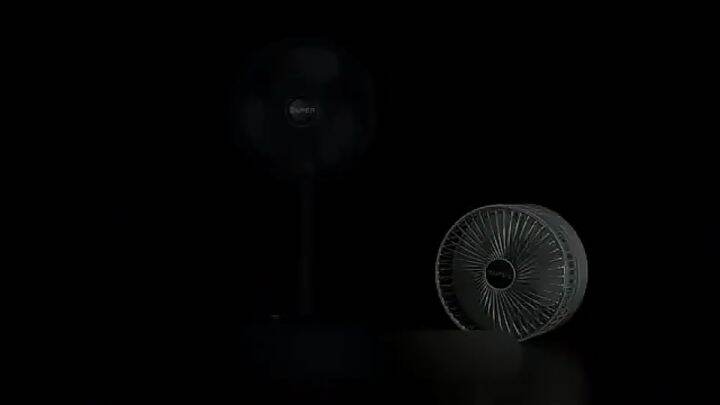 Nss 6" portable desk fan rechargeable electricfan with solar panel ...