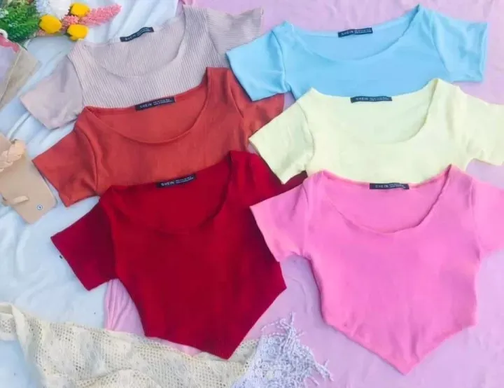 assorted croptop for only P29.00 all colors and design super nice | Lazada PH