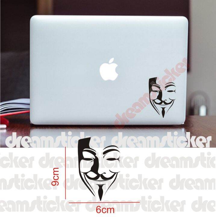 Stiker V for Vendetta Mask Logo Sticker Laptop MacBook Decal | Lazada ...