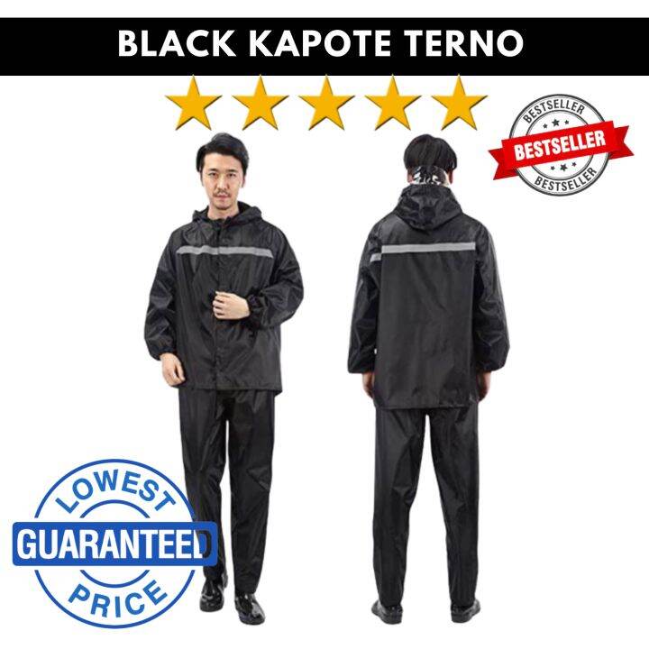 Kapote / Raincoat BLACK KAPOTE TERNO / TERNO KAPOTE REFLECTORIZE ...