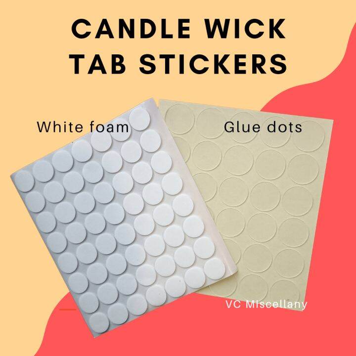 Candle Wick Tab Stickers White and Clear | Lazada PH