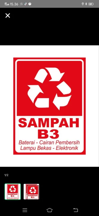 STIKET SIGN 10X15. SAMPAH B3. RAMBU K3 SAFETY. | Lazada Indonesia
