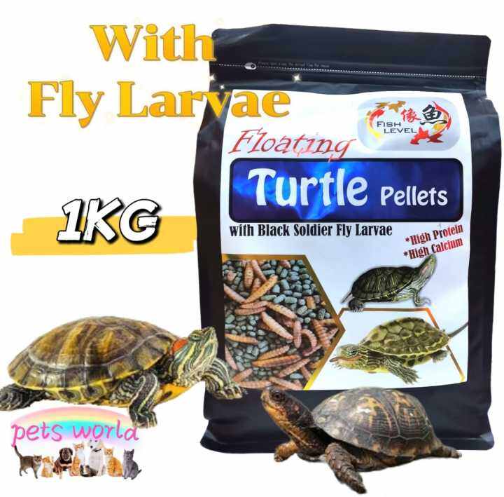 FISH LEVEL FLOATING TURTLE FOOD PELLET WITH BLACK SOLDIER FLY LARVAE ...