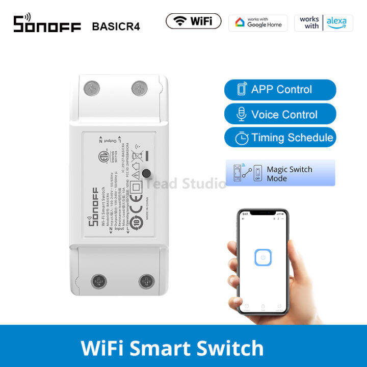 ITEAD SONOFF BASICR4 WiFi Switch New ESP32 Chip Smart Switch Magic Switch Mode eWeLink Remote ...