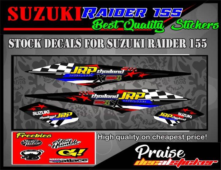 Suzuki Raider Jrp design stock decals | Lazada PH
