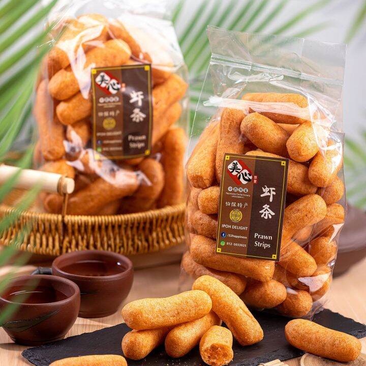 🔥👍🏻Ipoh Prawn Crackers, Prawn Strips 虾条🦐[150gm+-] Traditional Handmade ...