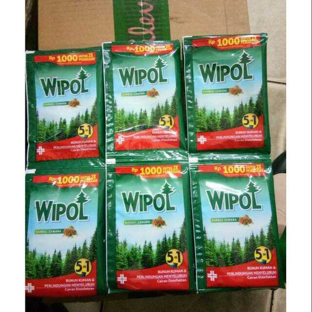 WIPOL KARBOL CEMARA Sachet 40ml (1 renceng isi 6 sachet) | Lazada Indonesia