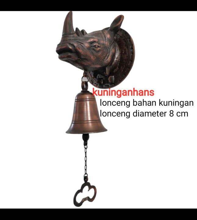bel pintu rumah bell lonceng kujingan motif unik badak antik bel pintu ...