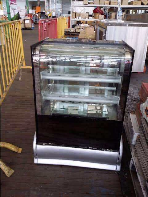 Benchtop cake display fridge curve glass front sliding door | Lazada PH