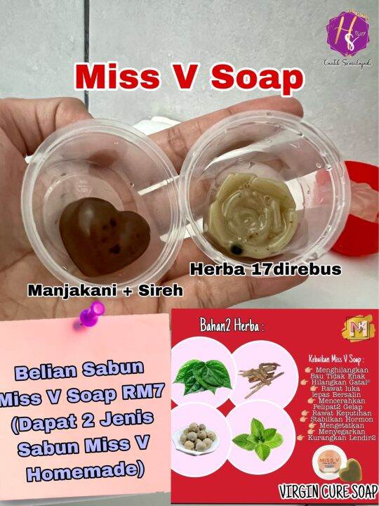 SABUN MISS V 2IN1 Homemade (Free Sabun ManjaSireh) | Lazada