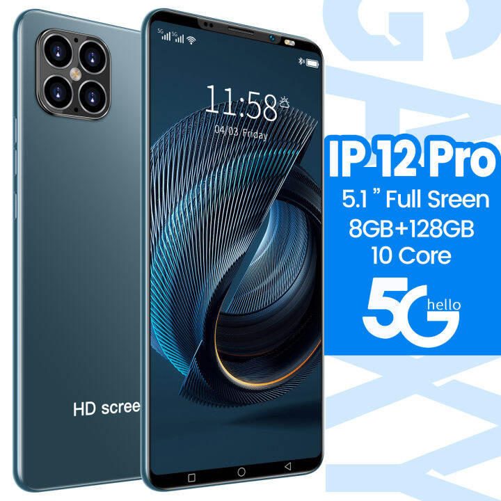 IP12 BDF Pro,สมาร์ทโฟนทุกรุ่นใหม่2023,แรม8GB,รอม128GB,หน้าจอ FHD + 5.1นิ้ว,48MP + 24MP,แอนดรอยด์ ...