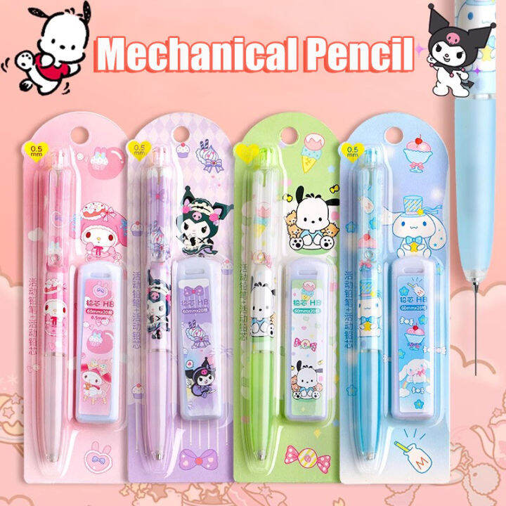 0.5mm Cartoon Sanrio Mechanical Pencils Set with Replace Pencil Lead ...