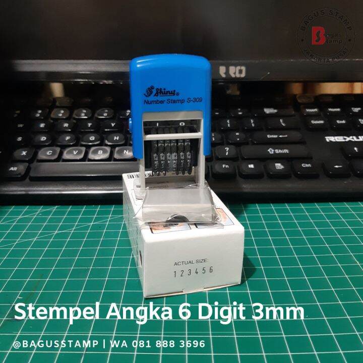 Stempel Angka Shiny S309 S-309 S 309 Stempel Angka 6 Digit 3mm | Lazada ...