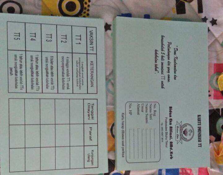 Kartu Imunisasi TT | Lazada Indonesia