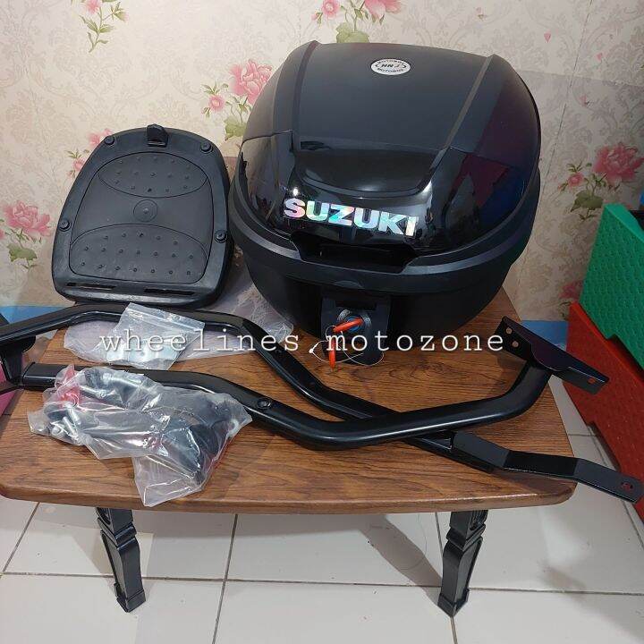 HNJ TOP BOX 30 liters & HRV Bracket for Raider 150 Carb/Fi , Xrm 125 ...