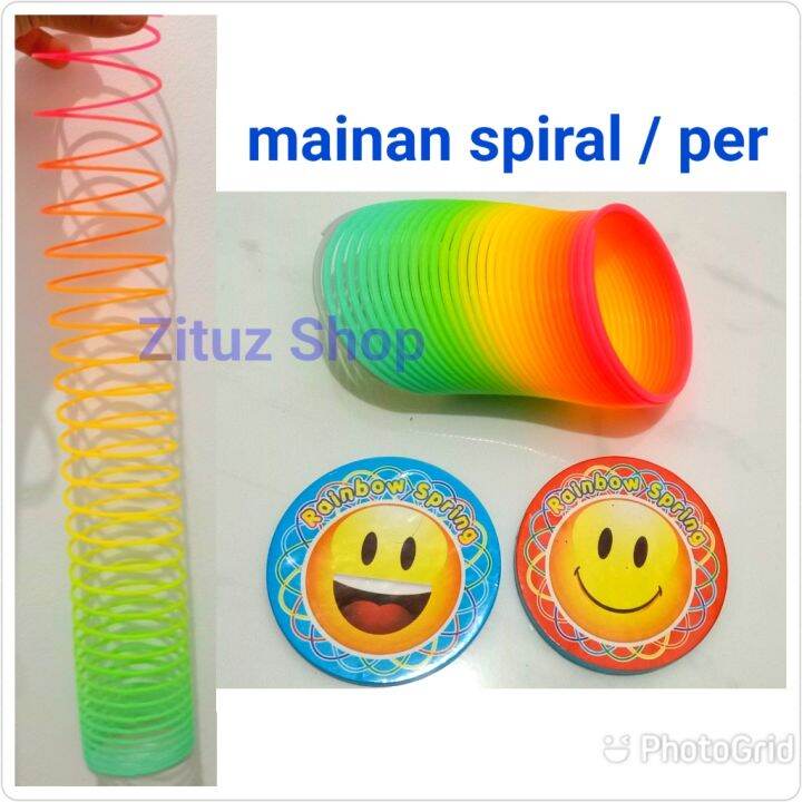 mainan per spiral rainbow spring slinki mainan spiral slinky mainan ...