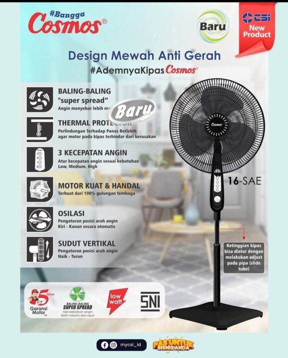 Cosmos Stand Fan 16 Inch 16 SAE | Lazada Indonesia