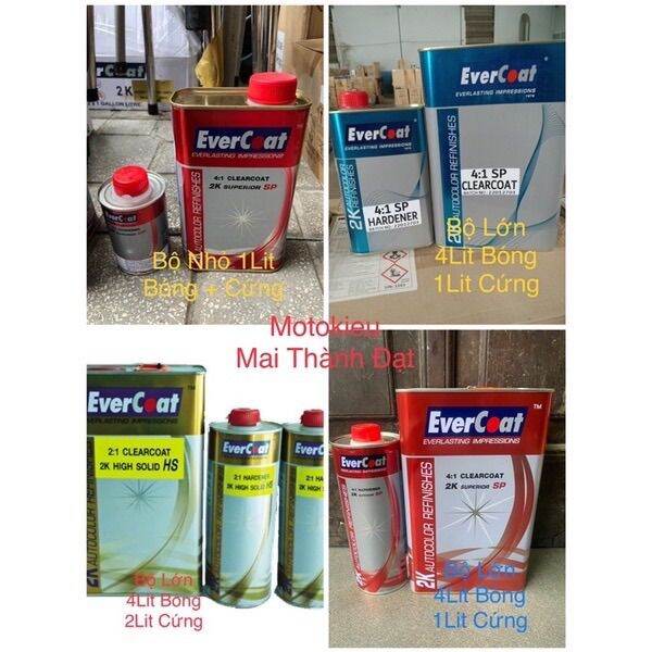 Dầu Bóng 2K Evercoat Cao Cấp xuất xứ Thái Lan ( Sơn Oto Xe Máy ) Bộ Lớn ...