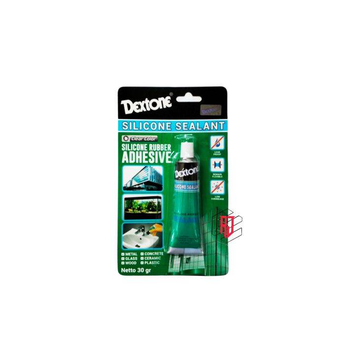 Lem kaca bening dextone rubber sealant silicone clear 30gram | Lazada ...