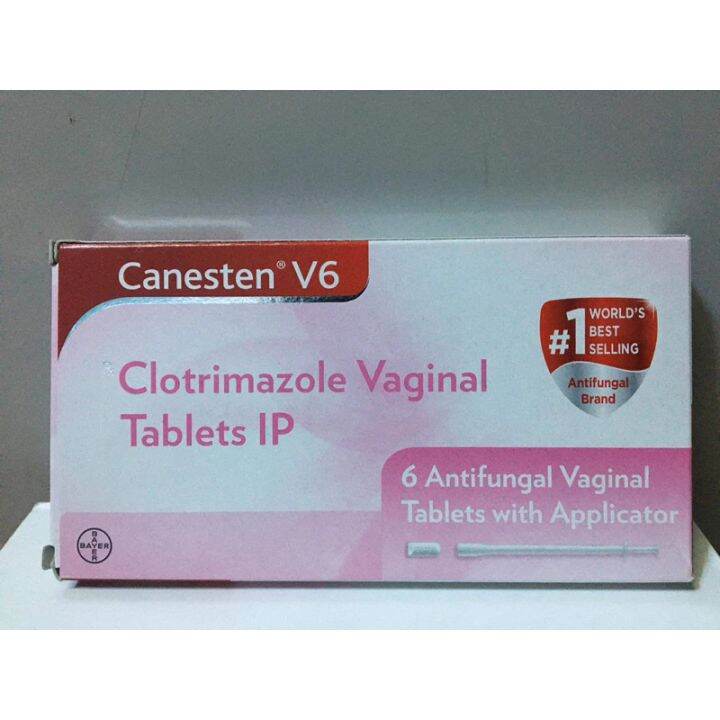 Canesten V6 Clotrimazole Vaginal Tablets IP Antifungal Vaginal Tablet ...
