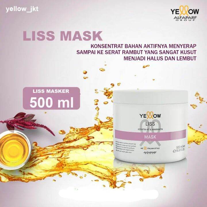 Alfaparf Yellow Liss Keratin Hair Mask/Masker Rambut 500ml | Lazada ...