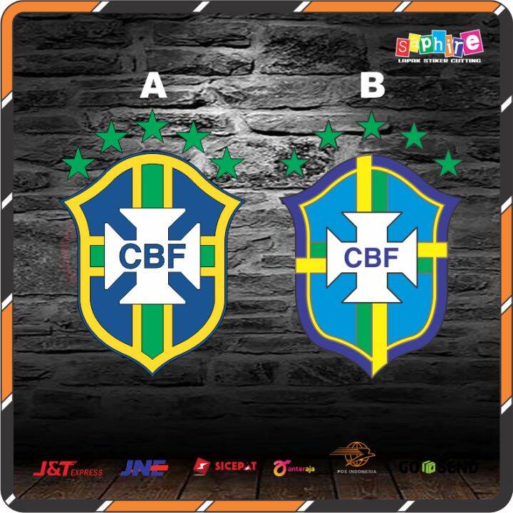Stiker Cutting Logo Timnas Brazil Multiwarna | Lazada Indonesia