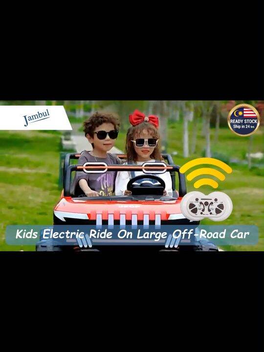 Kid Children Ride On Electric Off Road Car Jeep Remote Control Vehicle ...