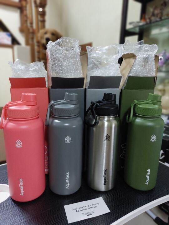 Aquaflask 32oz Wide Mouth with Spout Lid Vacuum Insulated Stainless Steel Drinking Water | Lazada PH