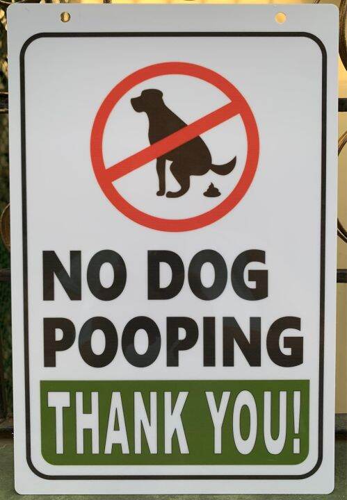 PVC Signage No Dog Pooping 7.8x11 inches | Lazada PH