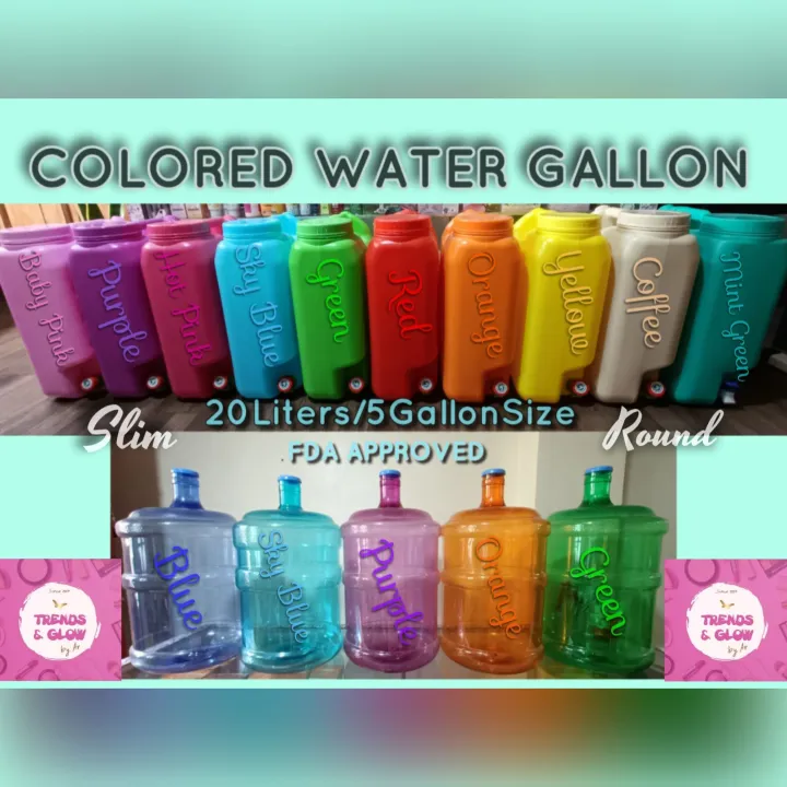 COLORED WATER GALLON 20LITERS/5GALLONsize -NEW COLORS | Lazada PH