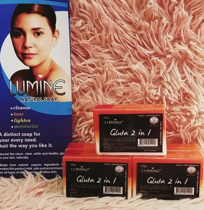 100% ORIGINAL LUMINE GLUTA 2 IN 1 SOAP whitens and detoxifying | Lazada PH
