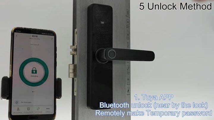 KKONE Smart Door Lock Tuya WIFI Electronic with Biometric Fingerprint ...