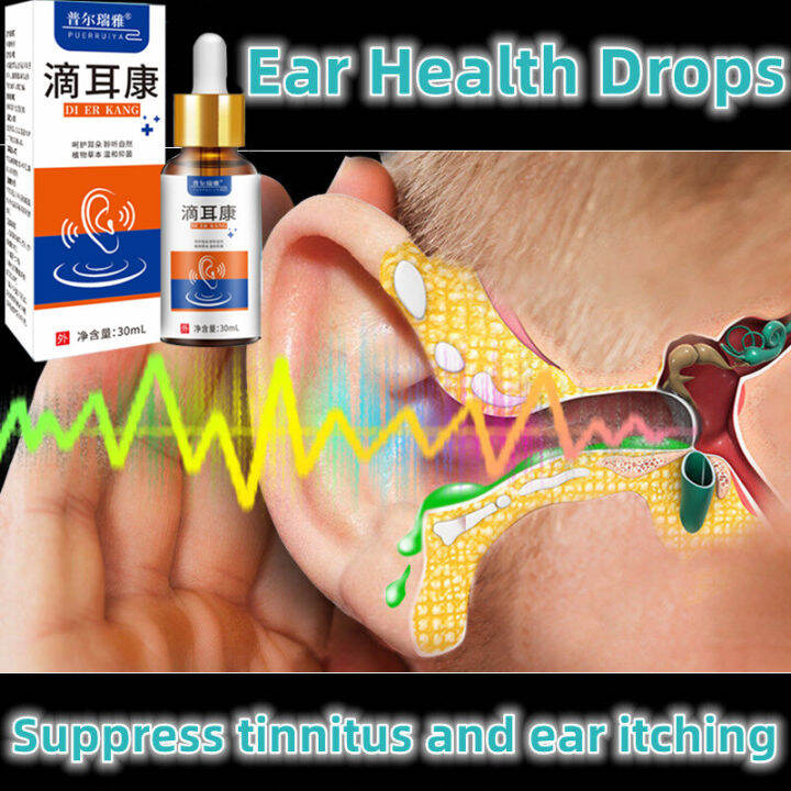 Ear Health Drops 30ml treatment Acute and Chronic Otitis Deafness Sore ...
