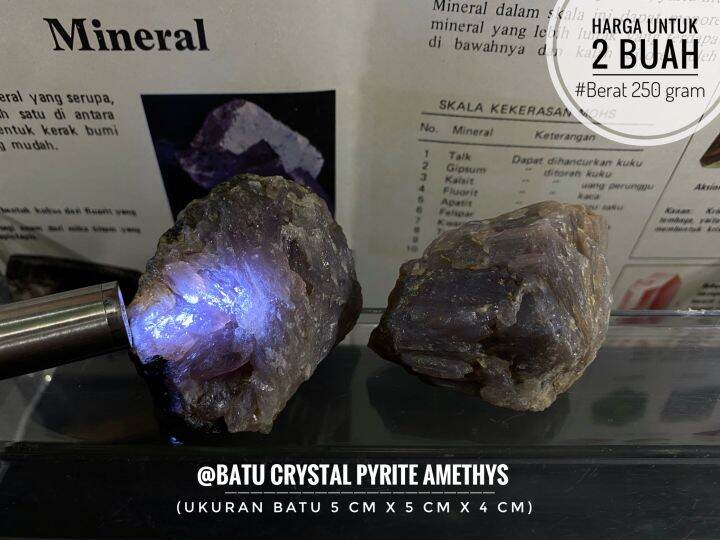 Batu Crystal Pyrite Amethys L36 atau Batu Kristal Amethys atau Batu ...
