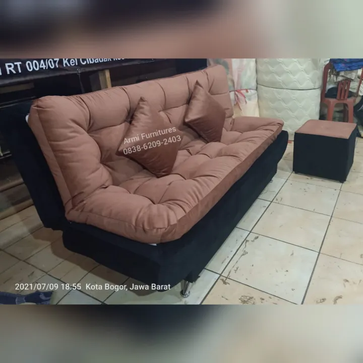 Sofa Bed Kimura Full Dacron Ukuran 120x180cm (Free Puft) - Nerima tukar ...