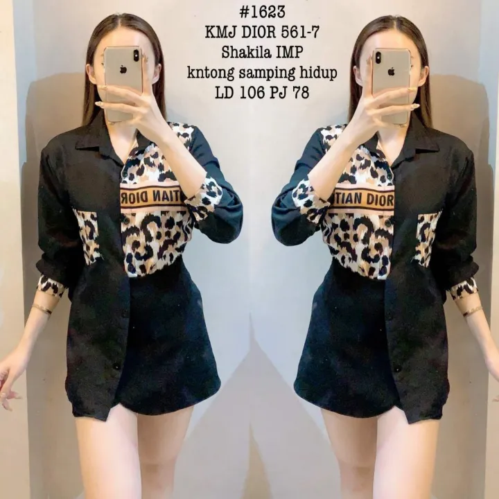 kemeja CDR shakilah ktng samping hidup cantik import | Lazada Indonesia