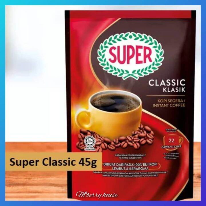 Super Classic Instant Pure Coffee 45g (exp:3/2025) | Lazada