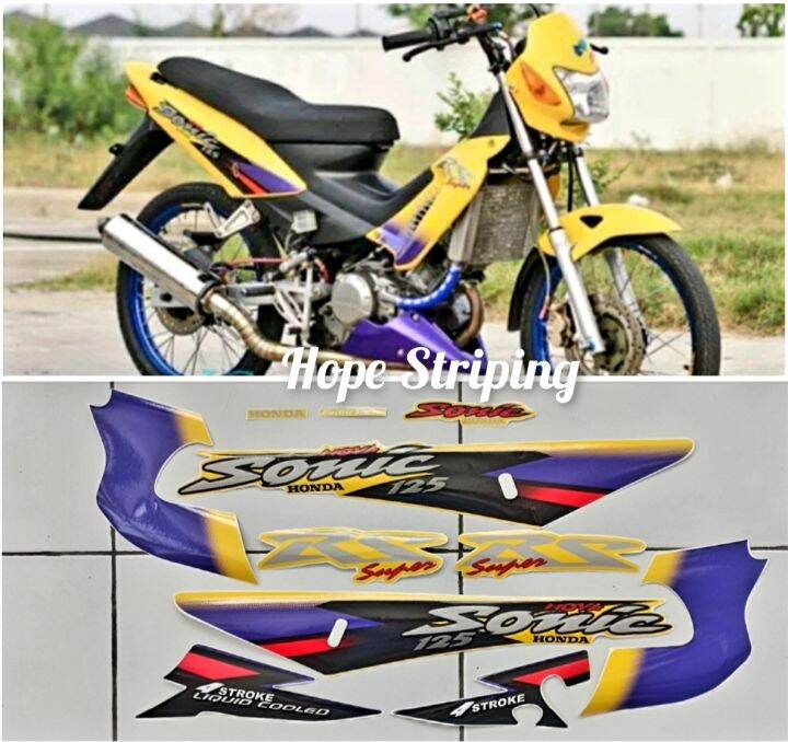 Striping Honda Sonic RS 125 th 2000 Kuning | Lazada Indonesia