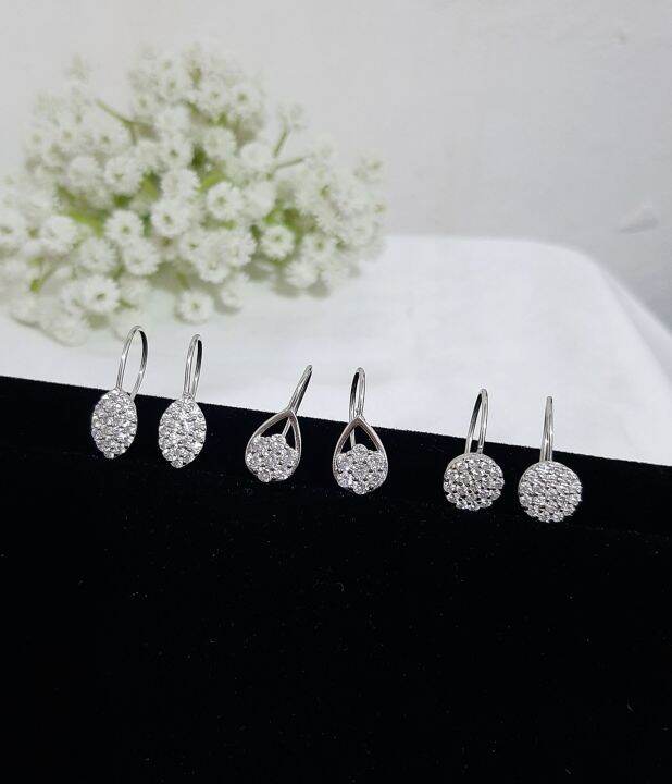 Anting Kait Wanita Perak 925 Lapis Mas Putih | Lazada Indonesia